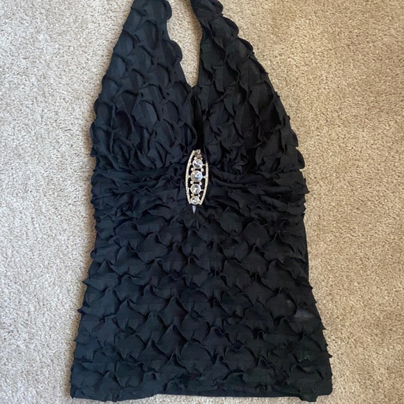 Tops | Little Black Halter Back | Poshmark